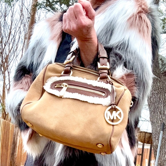 Michael Kors | Bags | Michael Kors Suede Sherling Small Tote | Poshmark